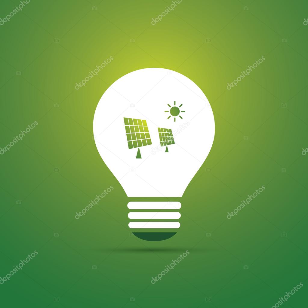 Solar Energy Concept - Sun and Solar Panel Inside a Shiny Bright Light ...