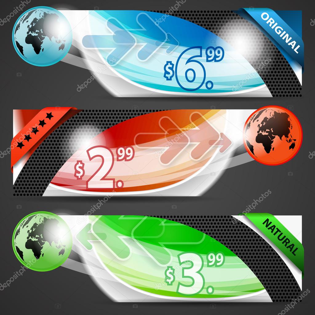 Website Banner Set Stock Vector by ©bagotaj 81661600