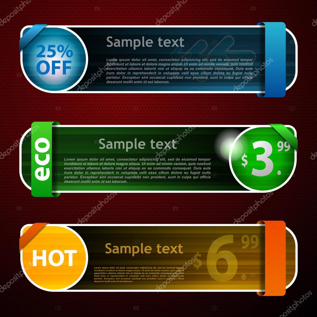 Multicolored Banner Set Stock Vector Image by ©bagotaj #81661868