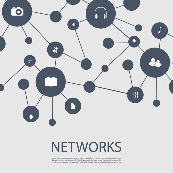 Network Design Concept With Icons Stock Vector Image by ©bagotaj #92037146