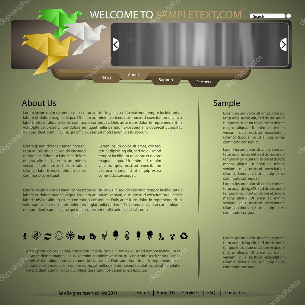 Website Template Vector Stock Vector by ©bagotaj 95102070