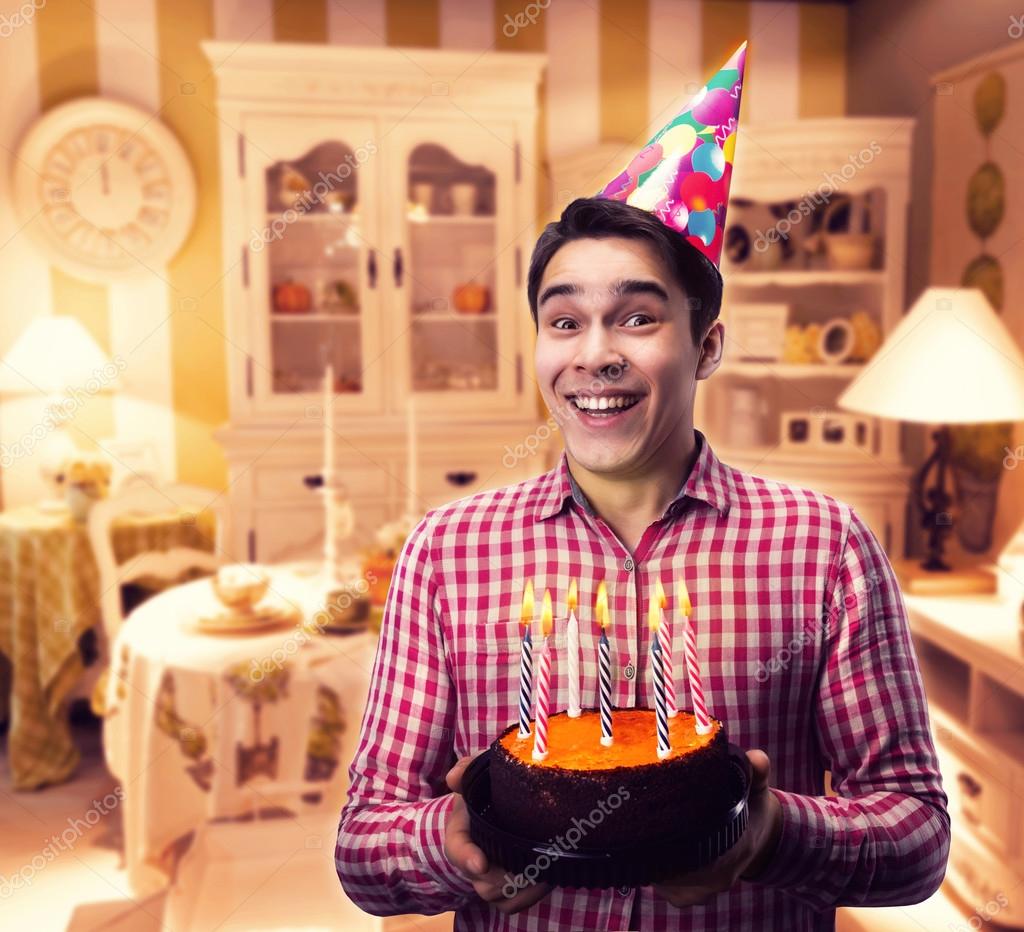 Man celebrating birthday — Stock Photo © Nomadsoul1 #103951972