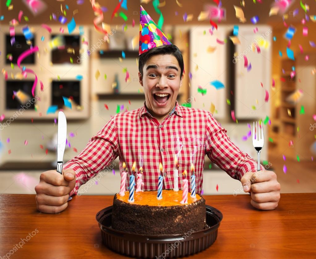 Man celebrating birthday Stock Photo by ©Nomadsoul1 103955020