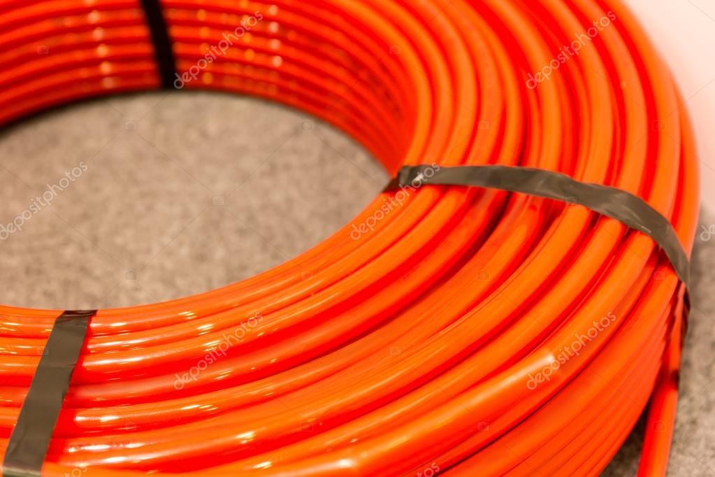 Red plastic pipe — Stock Photo © Nomadsoul1 #119331298