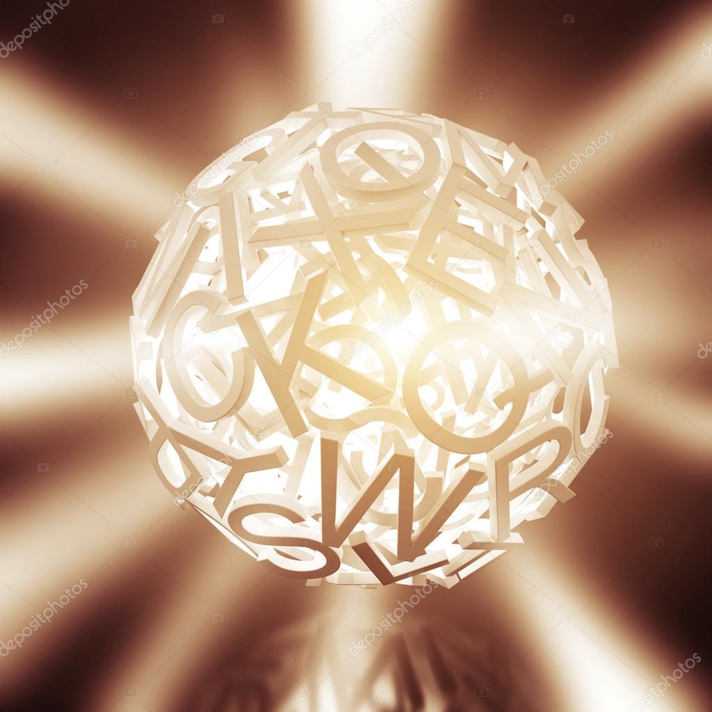 Letters forming sphere Stock Photo by ©Nomadsoul1 58256631