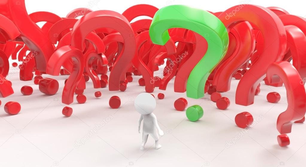 Human character in question marks Stock Photo by ©Nomadsoul1 60833289