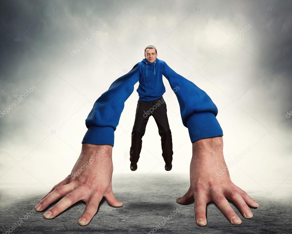 Strange man with big hands — Stock Photo © Nomadsoul1 #65668983