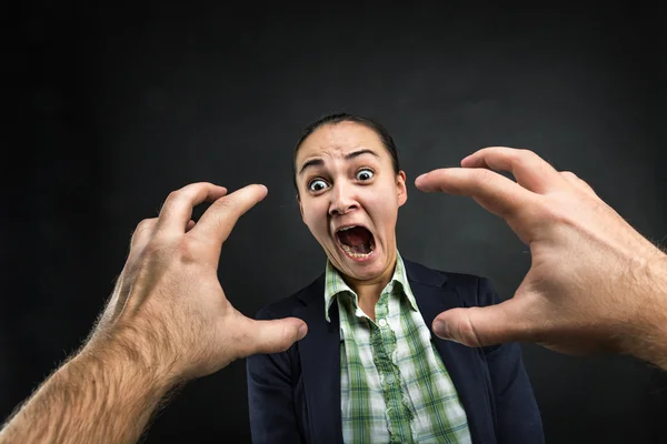 Scared woman victim Stock Photos, Royalty Free Scared woman victim ...