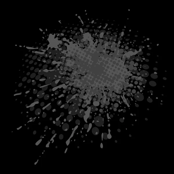 Gray paint splatter | Silver explosion of paint splatter. Isolated on ...