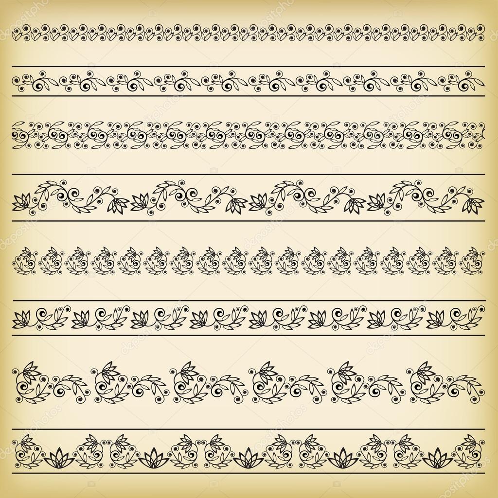 Set of borders Stock Vector Image by ©M_A_R_G_O #67094997