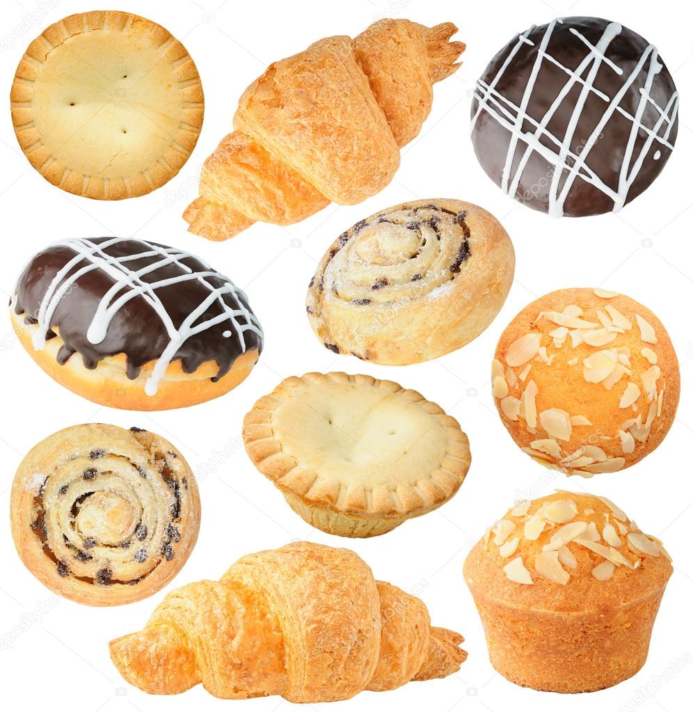 Isolated pastry collection Stock Photo by ©photomaru 120660208