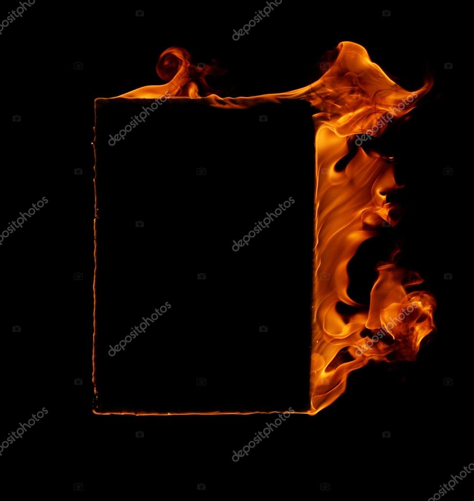 Burning fire frame Stock Photo by ©and-rey 57177731