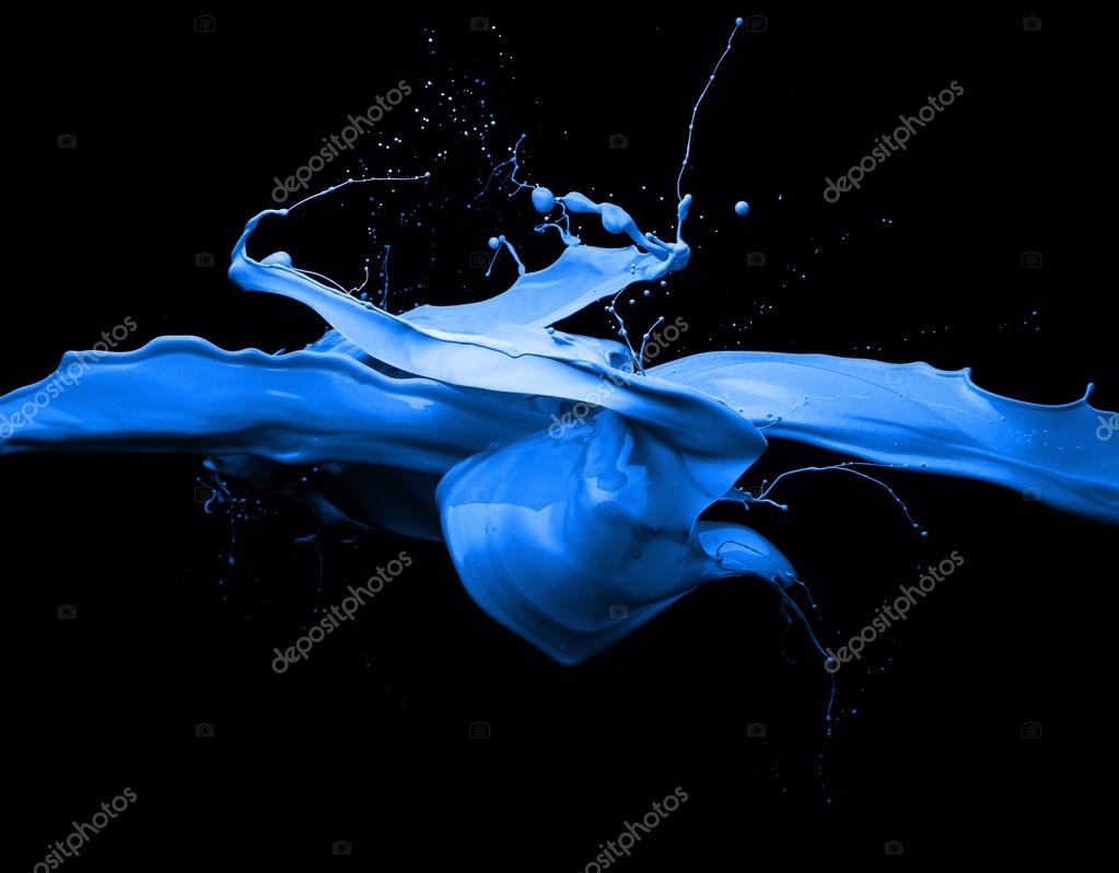 Splashes of blue paint Stock Photo by ©and-rey 65885699