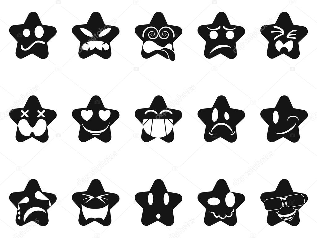 Smileys stars set Stock Vector by ©huhulin 71009259