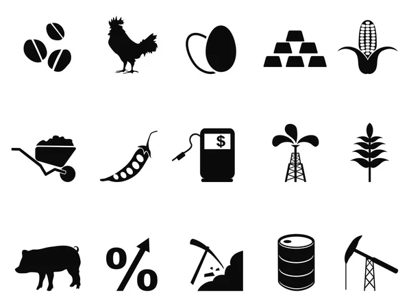 Commodities Energy Fuel Power Stick Figure Pictogram Icons — Stock ...