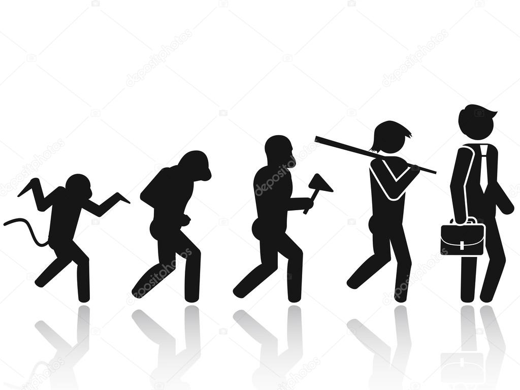Evolution of the man — Stock Vector © huhulin #78013892