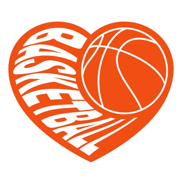 Basketball heart — Stock Vector © Olisia #21368947