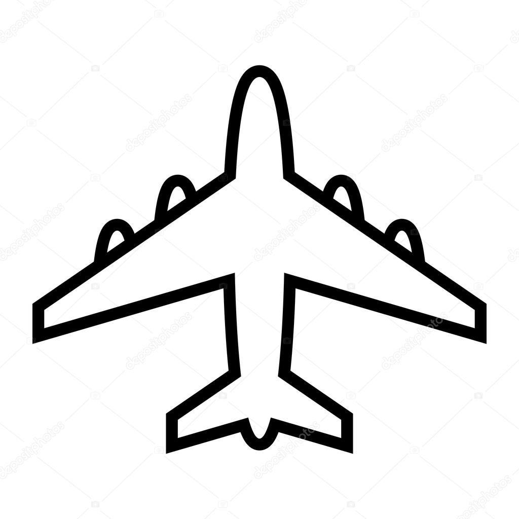 Avión Vector de vuelo Icono Stock Vector by ©briangoff 100600386