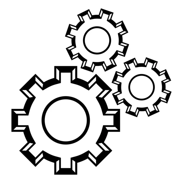 Metal machine gears vector icon — Stock Vector © briangoff #101541850
