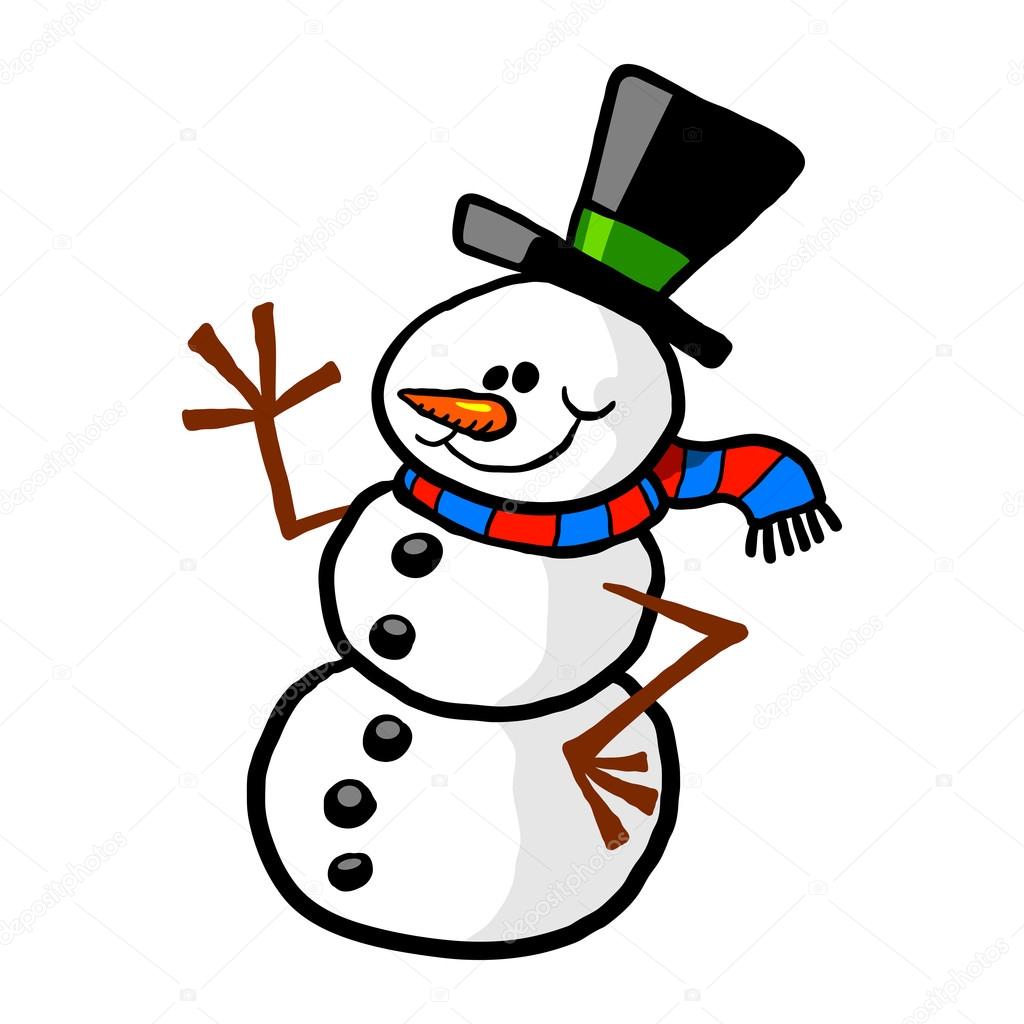 Snowman desenho animado vetor ilustração Vetor de stock de ©briangoff ...