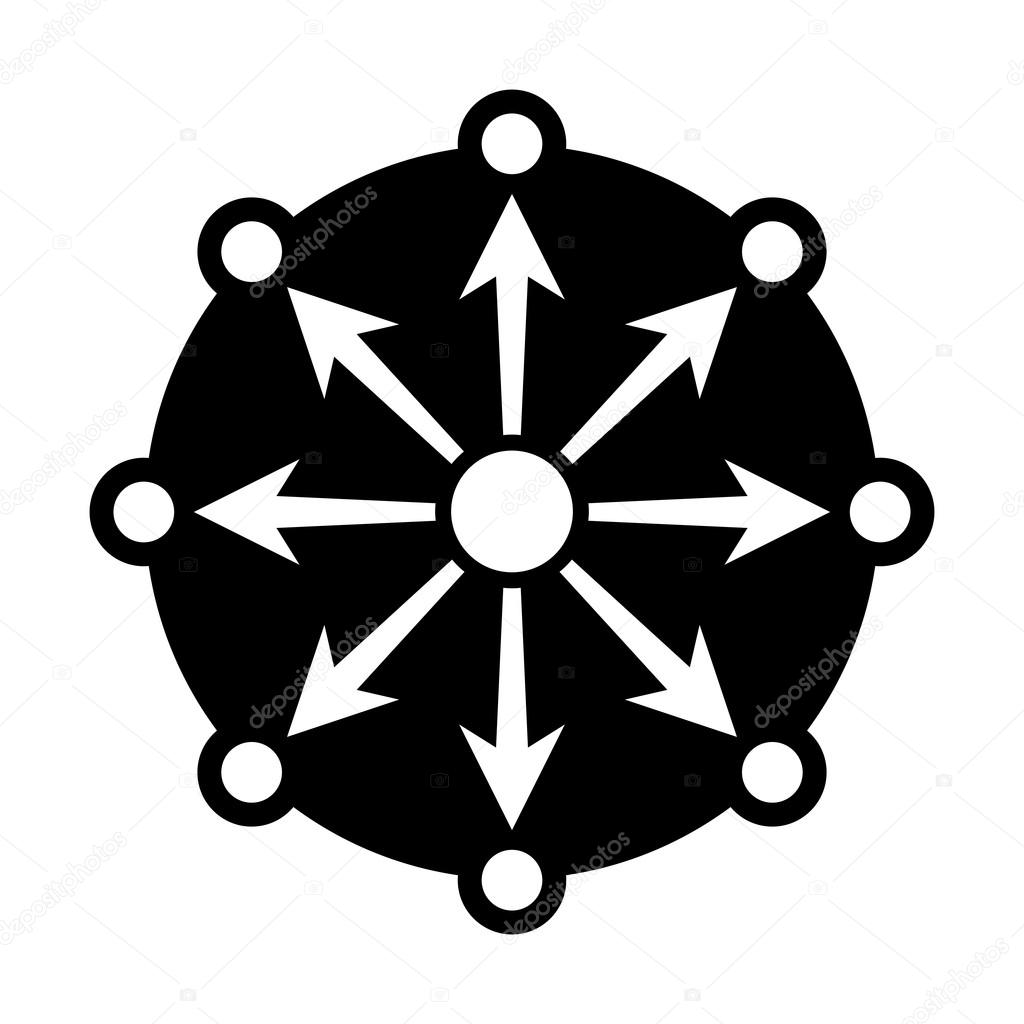 Network Connection Map Diagram Vector Icon Stock Vector Image by ...