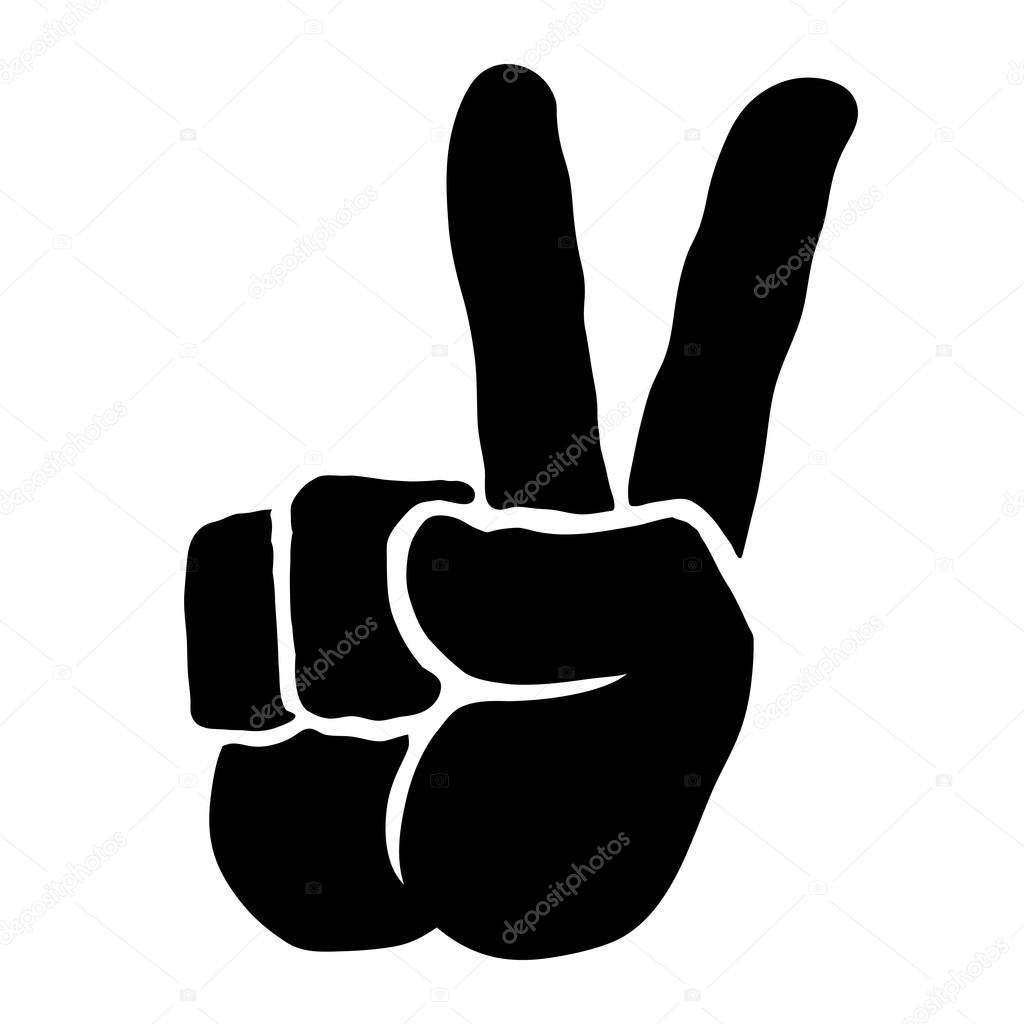 Peace Sign Hand Gesture vector icon — Stock Vector © briangoff #101983222