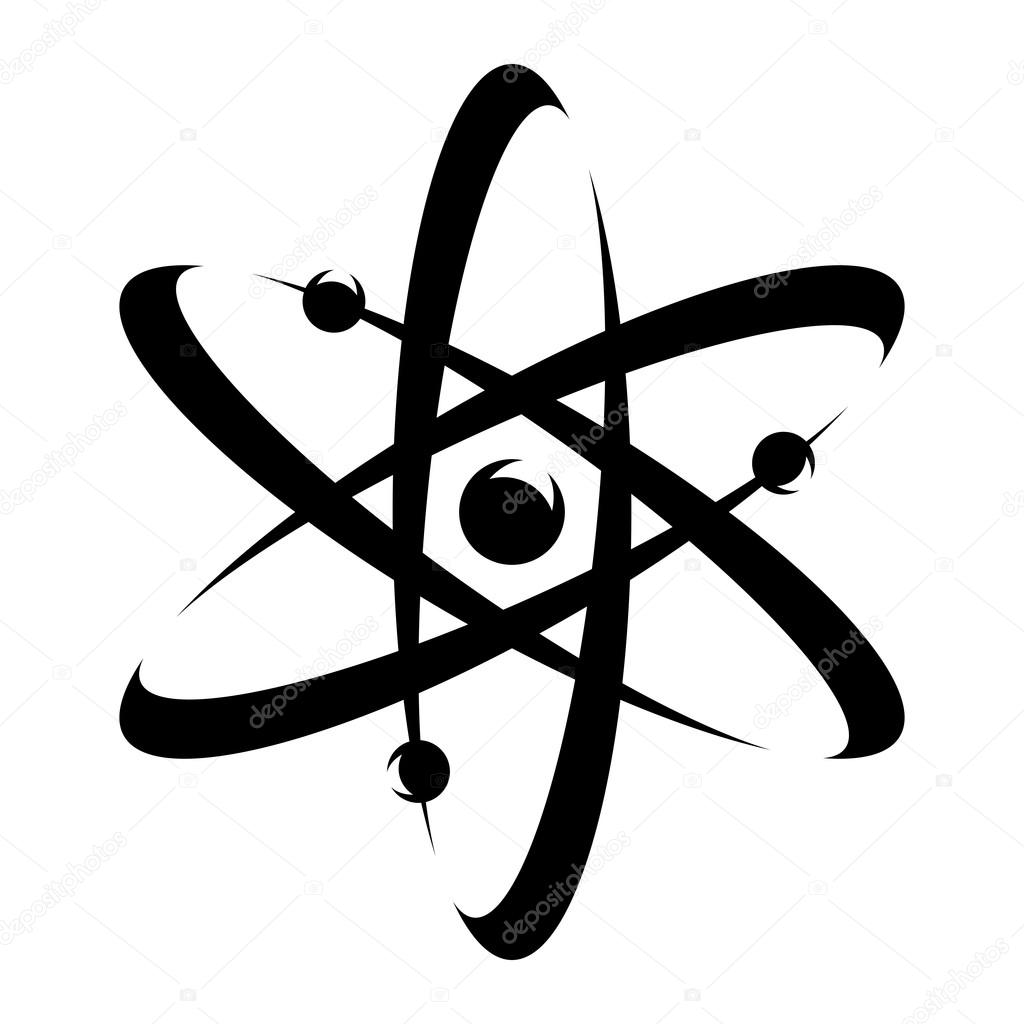 Atom Molecule Nucleus Symbol vector icon Stock Vector Image by ...