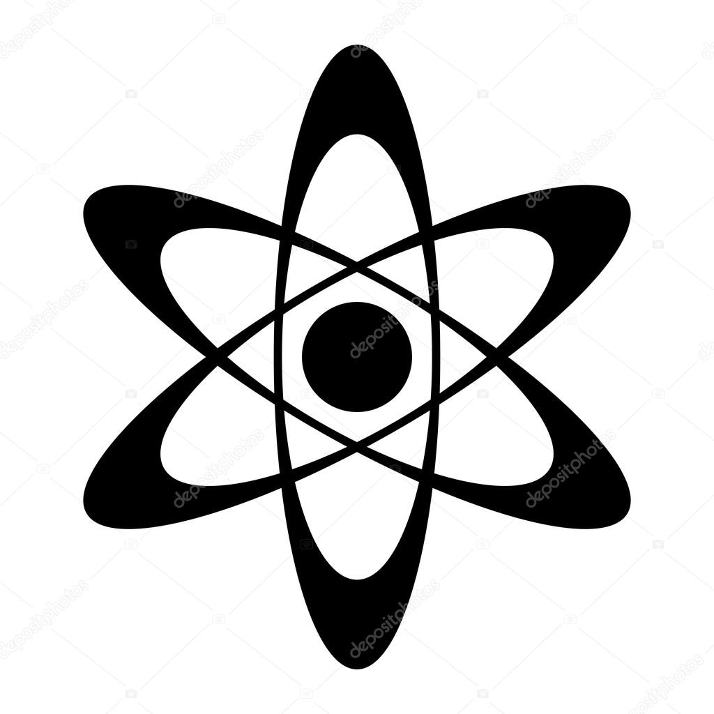 Atom Molecule Nucleus Symbol Vector Icon — Stock Vector © Briangoff