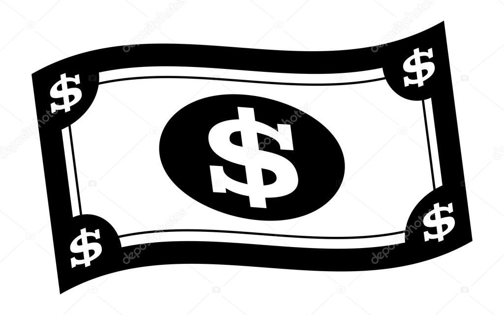 Money Bill Clip Art Black And White
