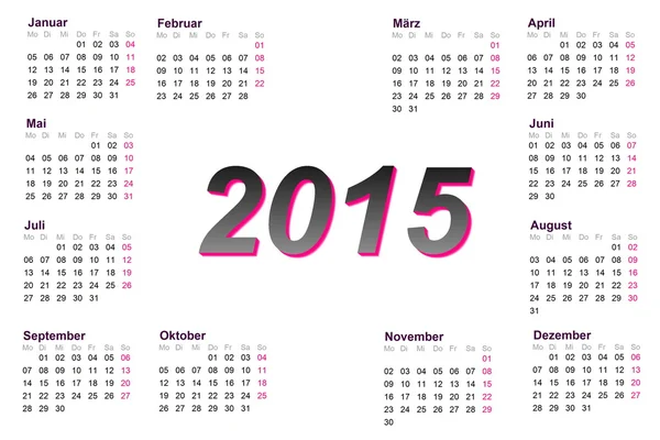 Calendário do planejador 2015 stok fotoğraflar | Calendário do ...