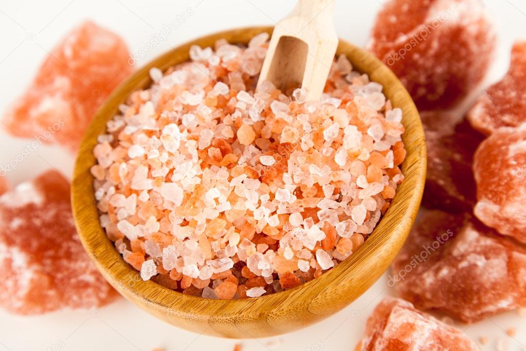 Salt in a bamboo bowl Stock Photo by ©gdolgikh 121600962