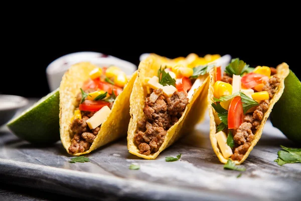 Delicious tacos — Stock Photo © gdolgikh #86659340
