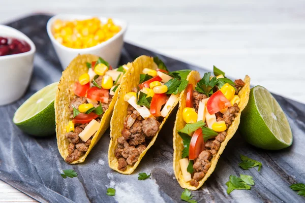 Delicious tacos — Stock Photo © gdolgikh #86659340