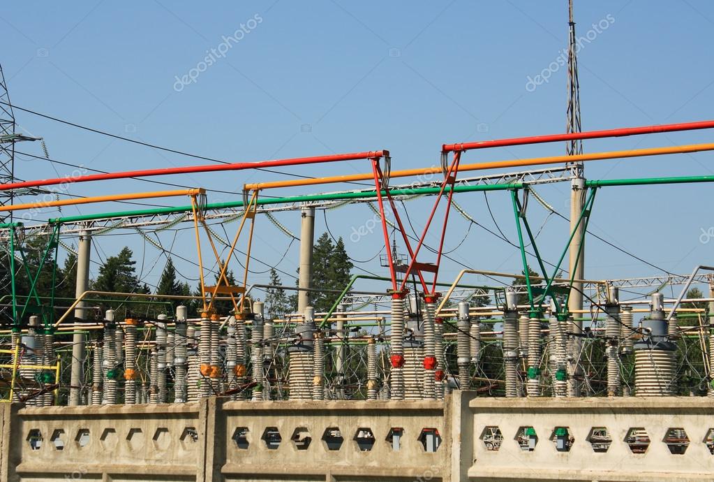 Electrical power high voltage substation Stock Photo by ©pgkirich 101970342
