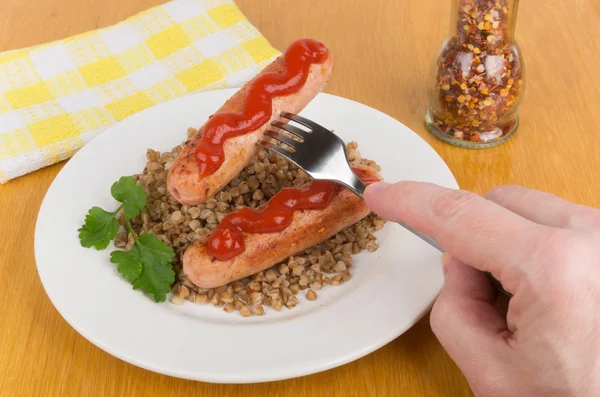 Man eating sausage Stock Photos, Royalty Free Man eating sausage Images ...