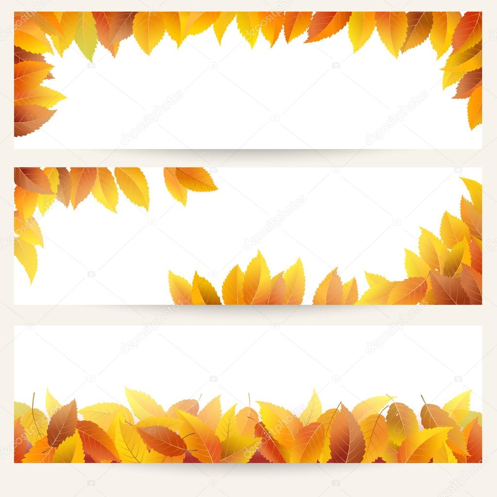 Autumn leaves banners Stock Vector by ©dibrova 82320430
