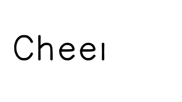 Cheering Handwritten Text Animation Various Sans Serif Fonts Weights ...