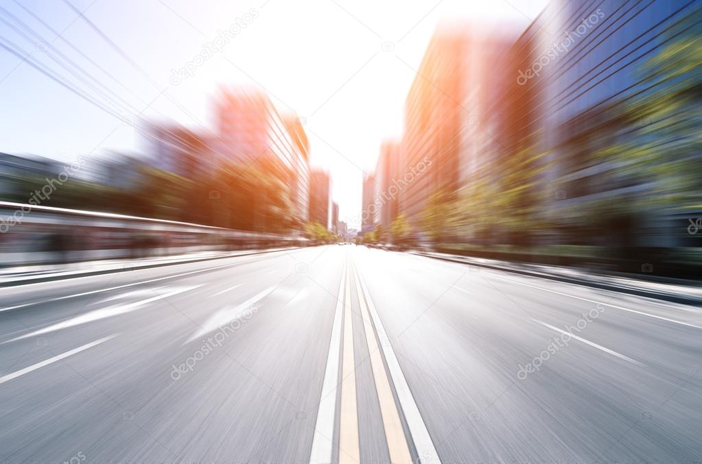 City road through modern buildings in Beijing Stock Photo by ©zhudifeng ...