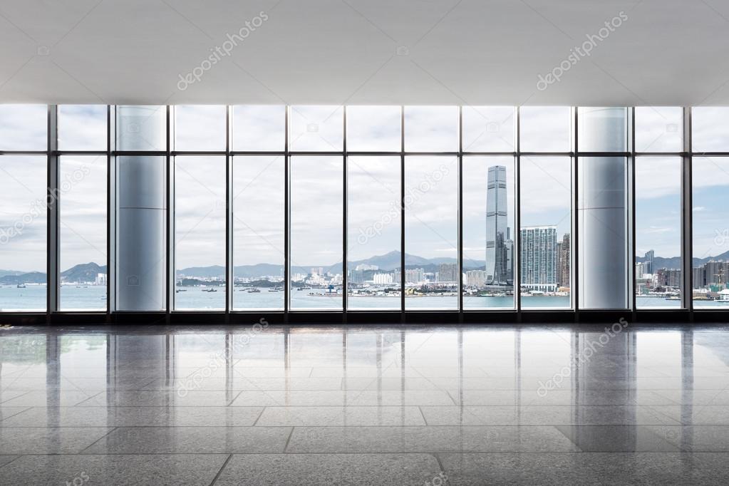 Modern skyscraper in Hong Kong from glass window Stock Photo by ...