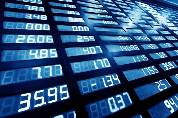 Stock or currency exchange market display screen board - Stock Image ...