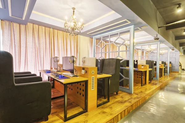 Modern internet cafe interior ⬇ Stock Photo, Image by © zhudifeng #62453185