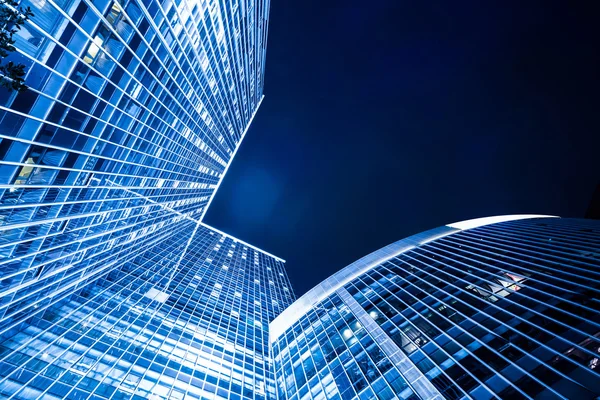 illuminated modern building exterior - Stock Image - Everypixel