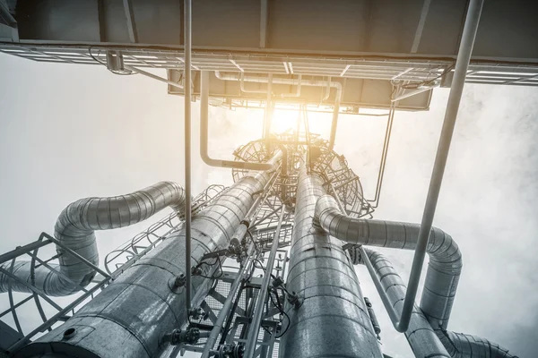 Structure of oil refinery plant — Stock Photo © zhudifeng #90321480
