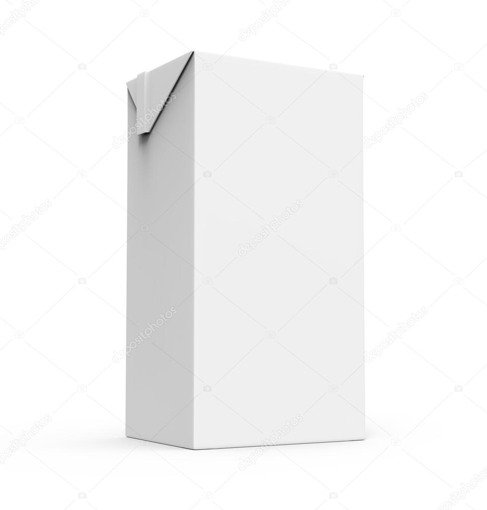 Juice, milk white carton box isolated — Stock Photo © cla1978 #84278100