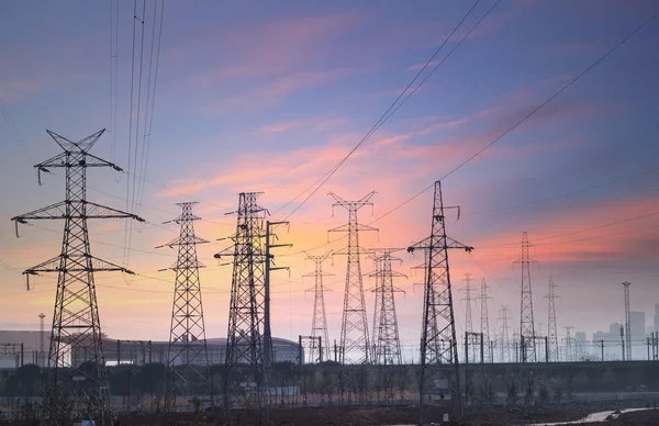 power transmission background at city suburb - Stock Image - Everypixel