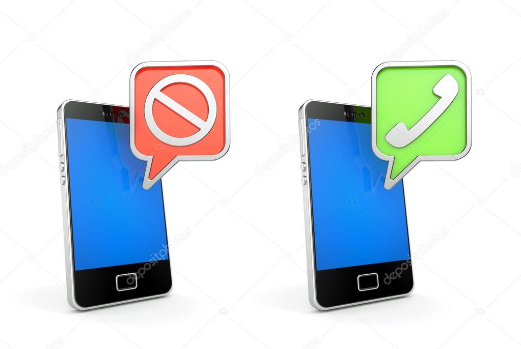Mobile phones with signs Stock Photo by ©Pixelery.com 121447524