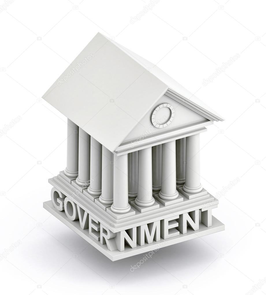 Government 3d building icon — Stock Photo © Pixelery.com #123965052