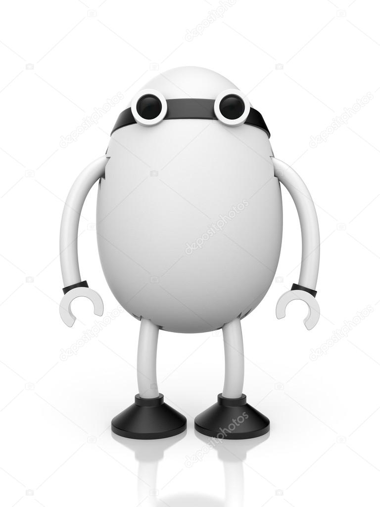 Cute Egg robot — Stock Photo © Pixelery.com #66928783