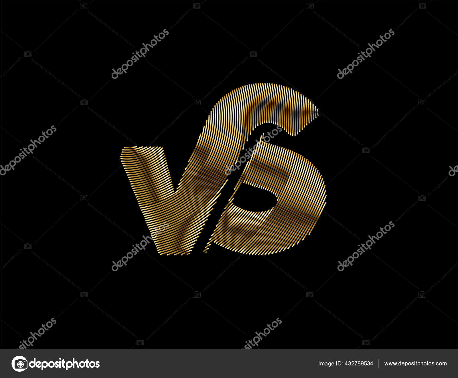 Gold Company Linked Letter Logo Lline Art Vector Illustration Stock ...
