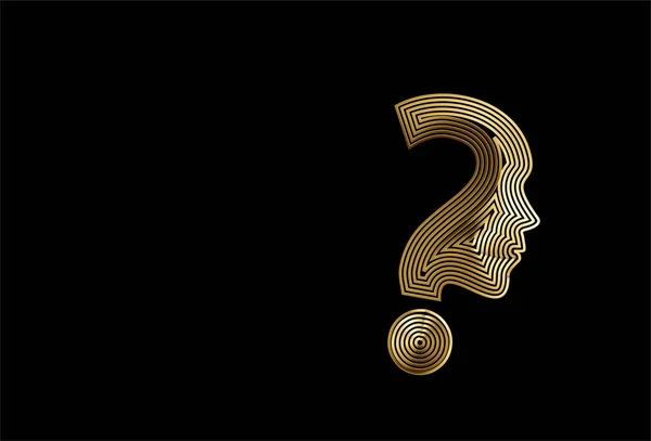 Human face with question mark illustration Stock Vector Image by ...